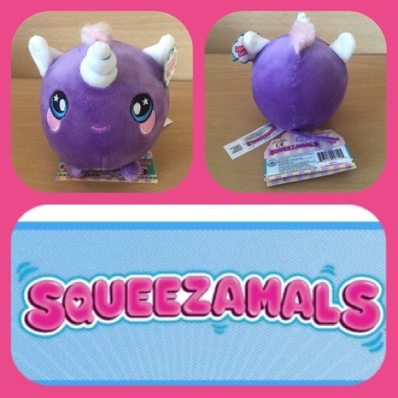 Squeezamals | Toys | Nwt Scented Purple Unicorn W Glitter Squeezamals ...